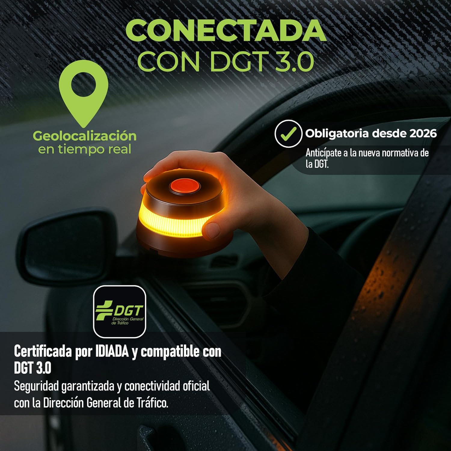 MTK Baliza V16 Homologada DGT con Geolocalización y Datos Incluidos ...