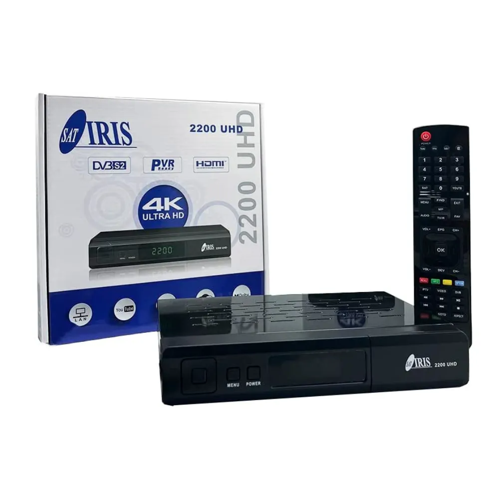 Iris 2300 HD, Iris 2400 Combo, IRIS 2100 UHD 4K Receptor Satélite Decodificador con Wifi ...