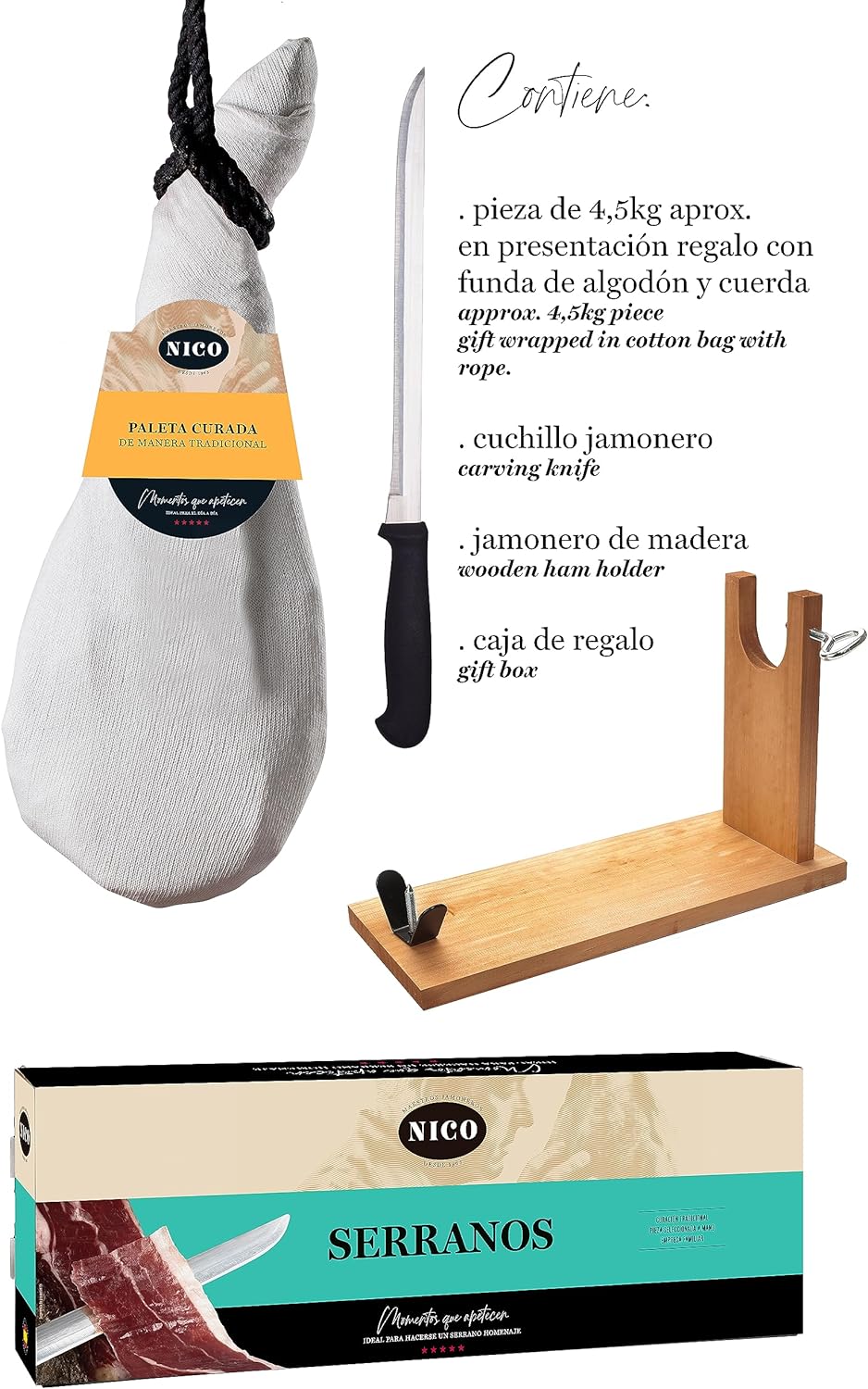 Nico Jamones . PACK Paleta de JAMÓN (PALETA CURADA) - Kit que incluye ...