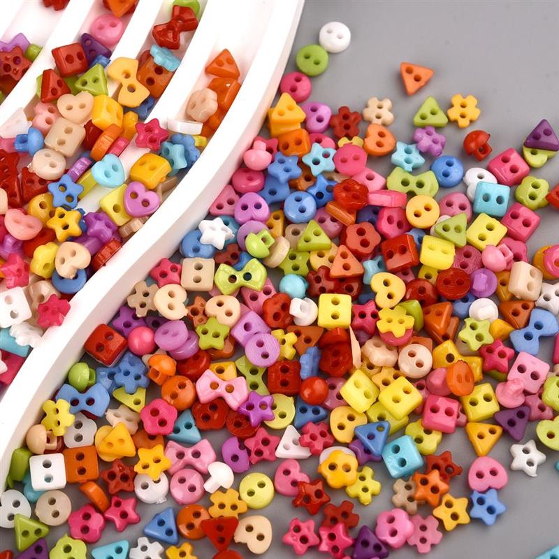 100pcs Botones Miniatura Plásticos Para Ropa De Muñecas Y Artesanía DIY ...