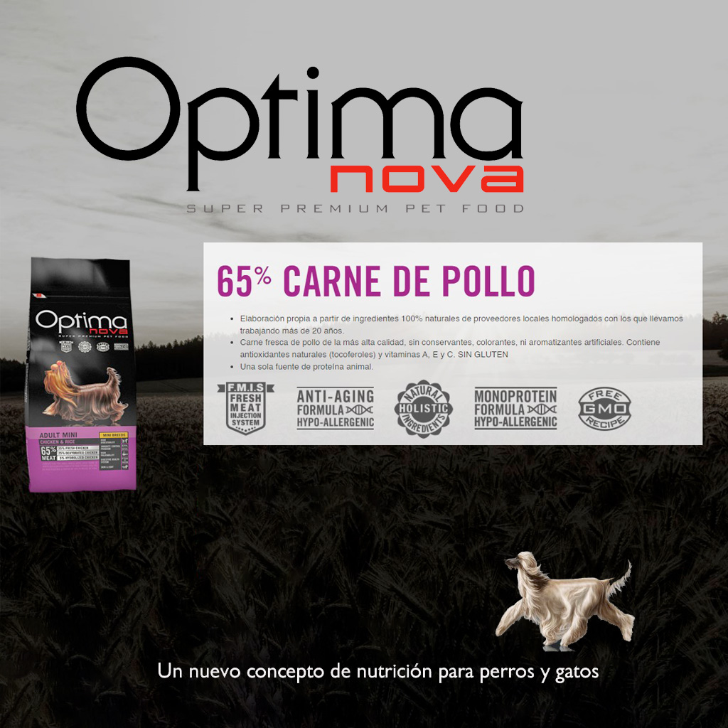 Optima Nova Adult Mini Pollo y Arroz Pienso para perros | Miravia