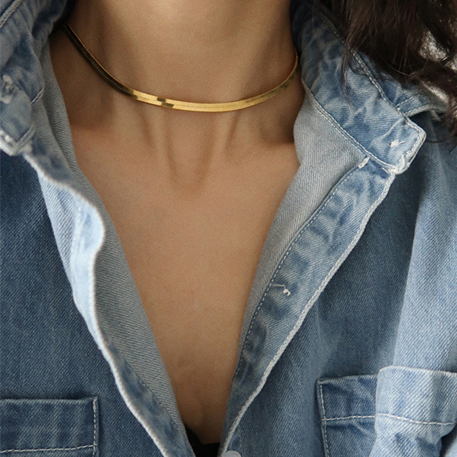 Collar Choker de Acero Inoxidable Color Oro Plata Estilo Punk con ...