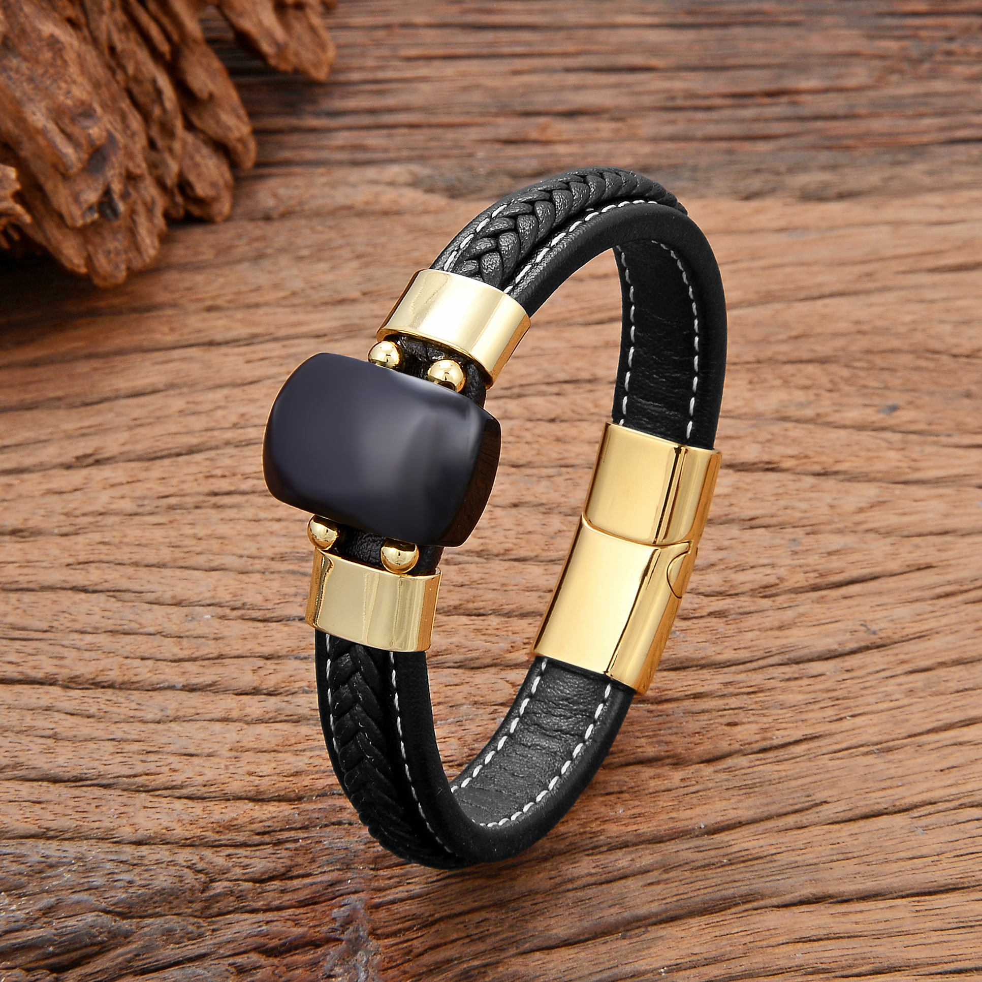 Pulsera de Cuero YANMIN para Hombres y Mujeres Estilo Moderno con ...
