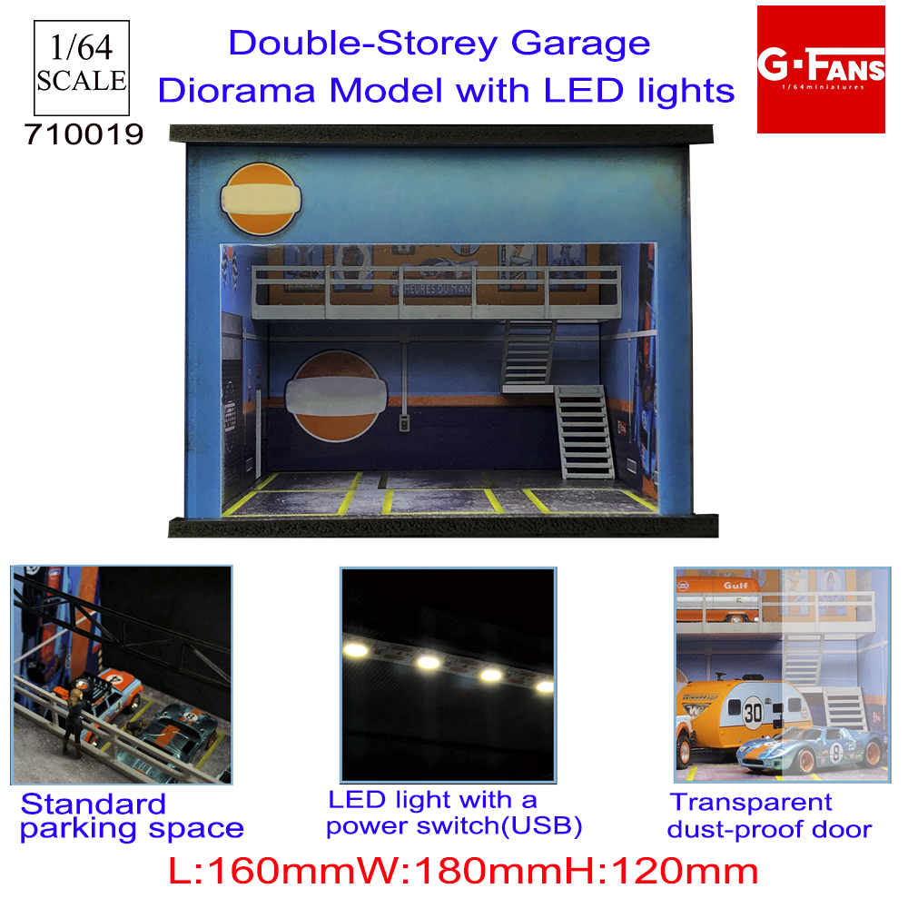 G-fans-montaje Diorama de doble Escritorio, iluminación LED USB, modelo ...