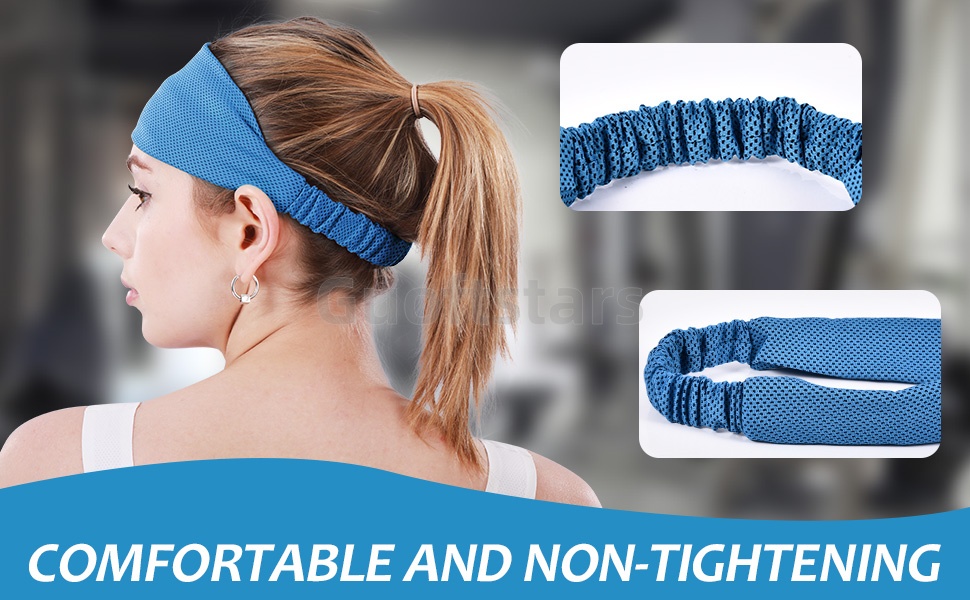 1Pcs Headband,Workout Sweatbands Elastic Non Slip Headband, Men's And ...