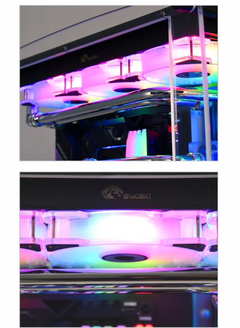 Ventilador de Enfriamiento Bykski PC Kit de Enfriamiento por Agua Radiador+Fan+Controller Combo ...