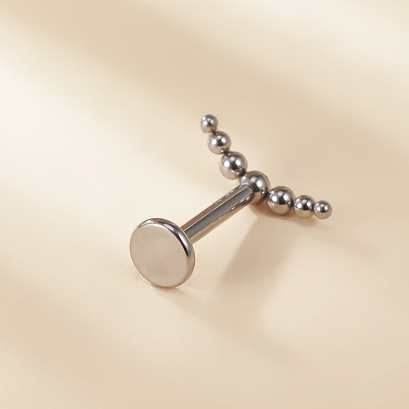 Pendientes de titanio G23 para cartílago, Piercing para labio, Labret ...
