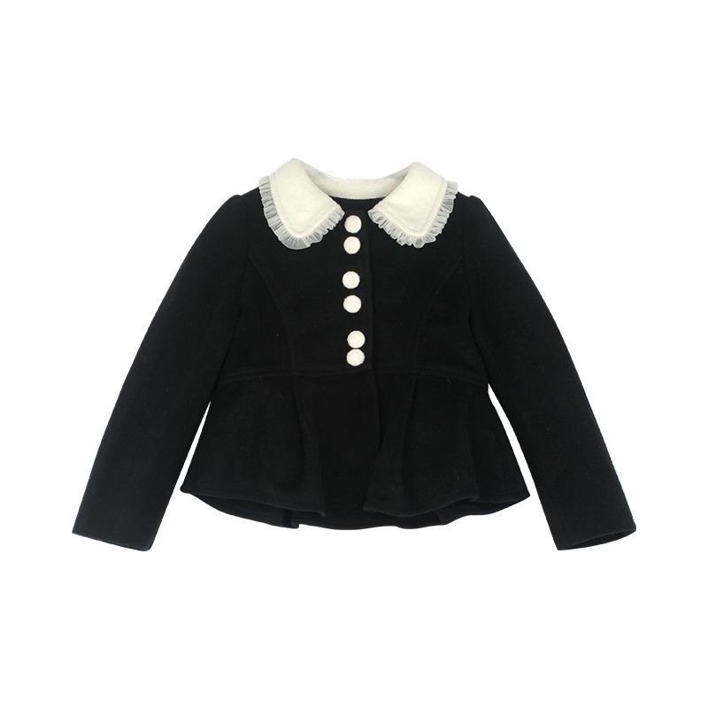 Fashoin-abrigo de lana de encaje de princesa para niña, Vestido de tutú ...