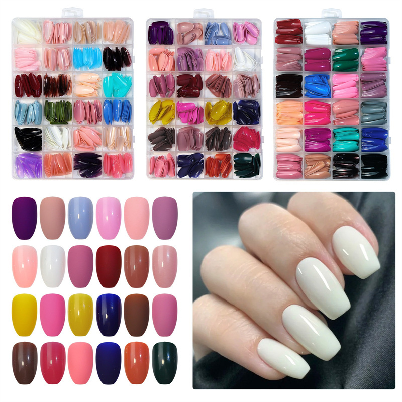 Uñas postizas de Ballet, conjunto de arte de uñas artísticas, cuadradas ...